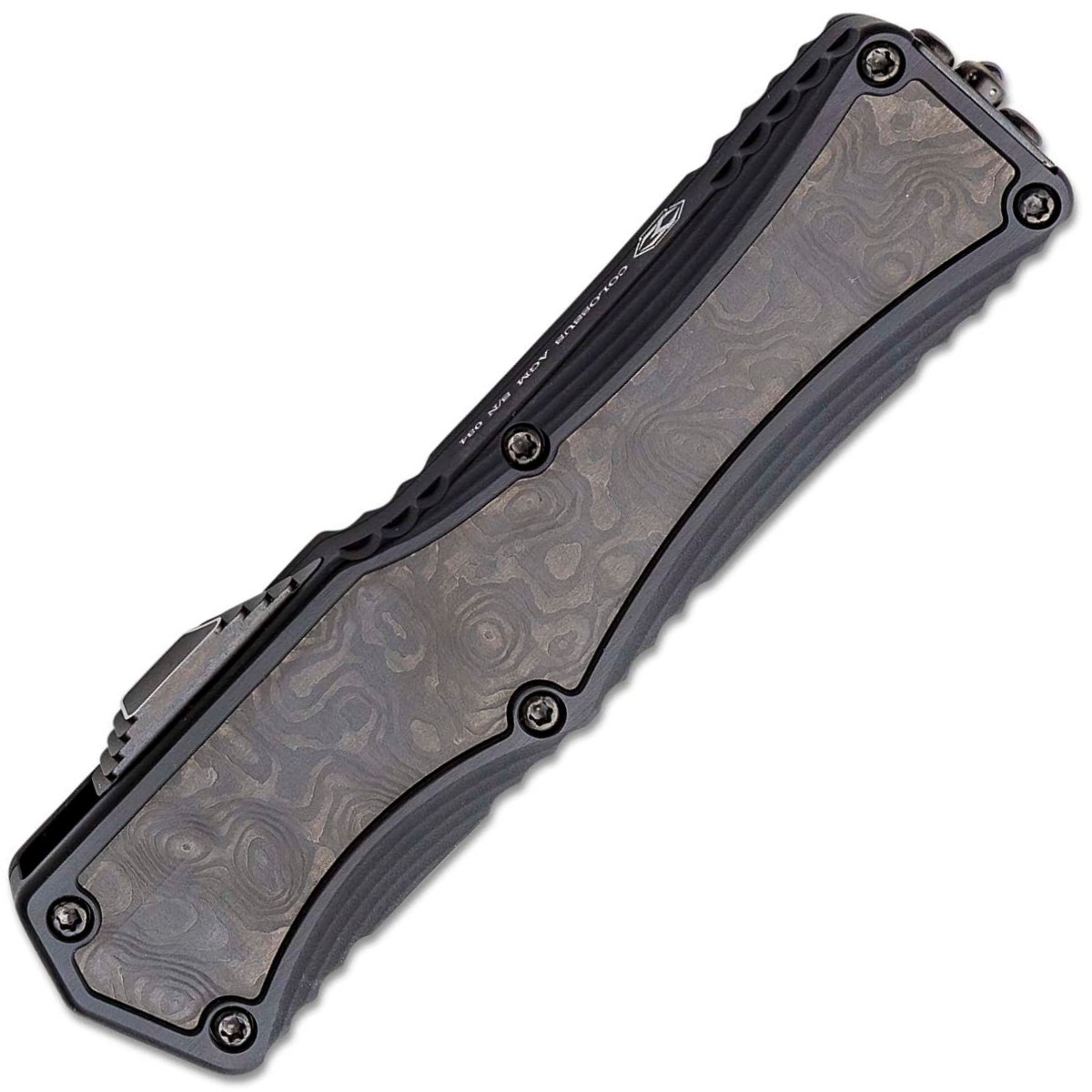 Vystřelovací Nůž Heretic Knives Custom Colossus Baker Forge Damascus ...