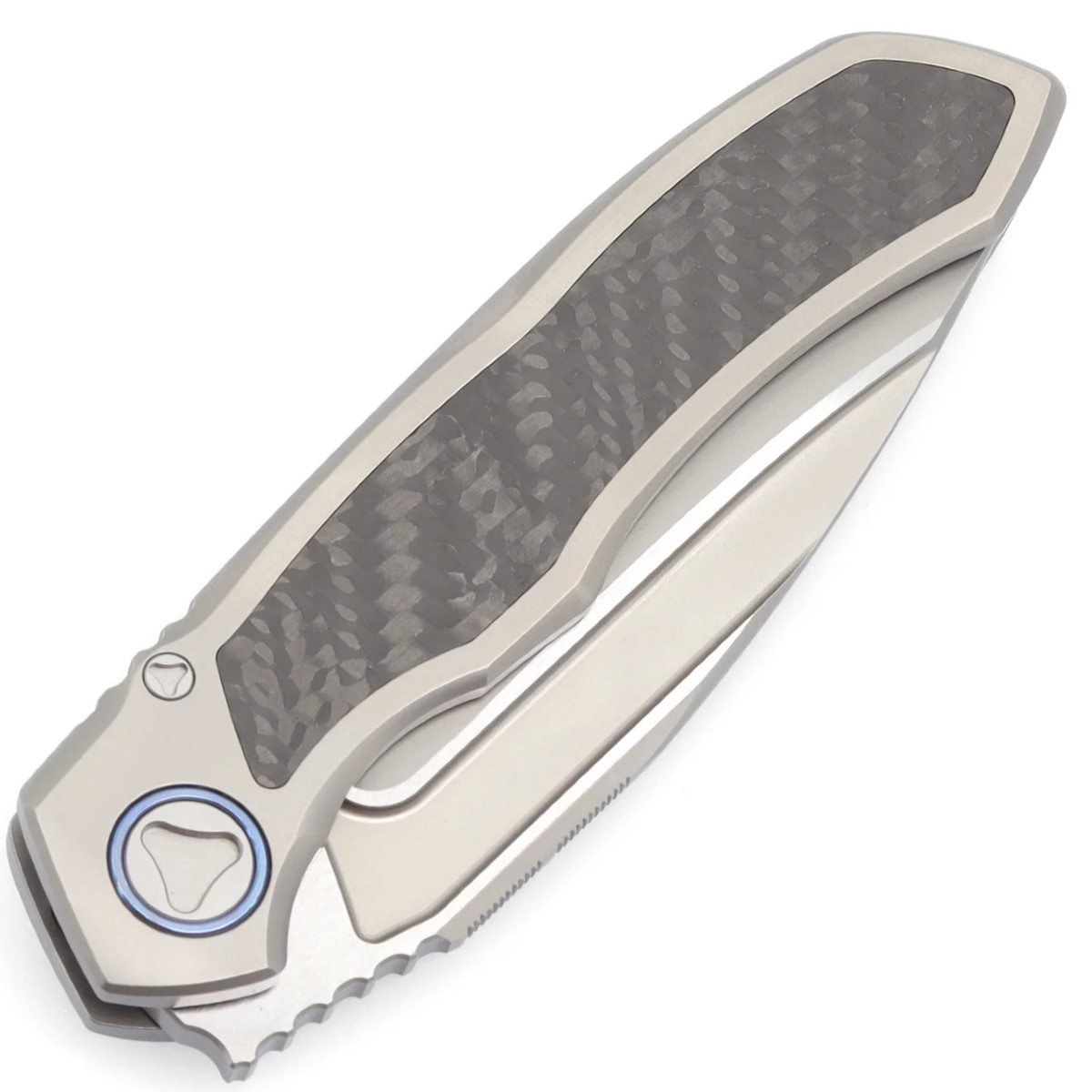 Zavírací Nůž Microtech Anax Titanium Blue Carbon 190C-7CFITI | Moskito.cz