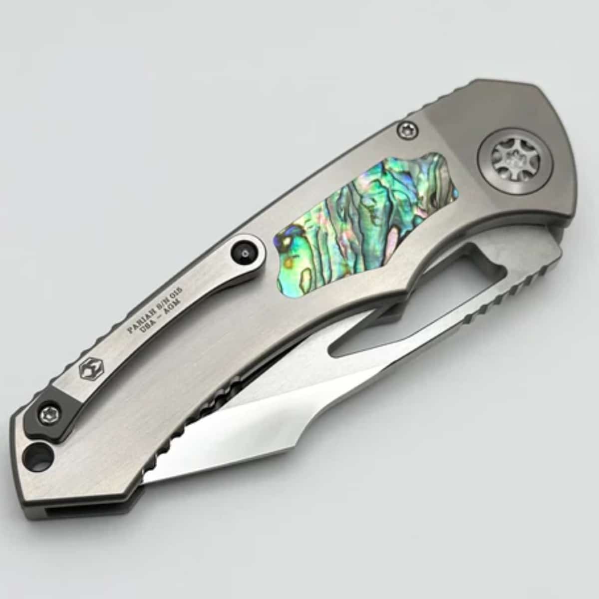 Vystřelovací Nůž Heretic Knives Custom Pariah M/A Button Lock Ti ...